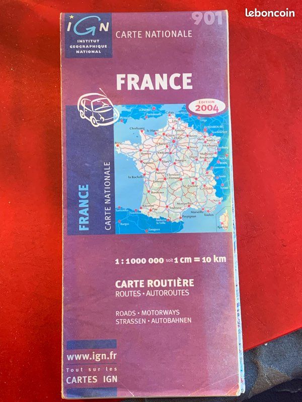 Carte de france ign (2004) tbe - Équipement caravaning