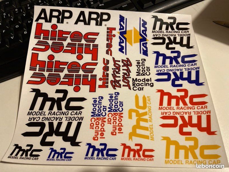 Vintage MRC Hitec vintage planche stickers repro - Modélisme