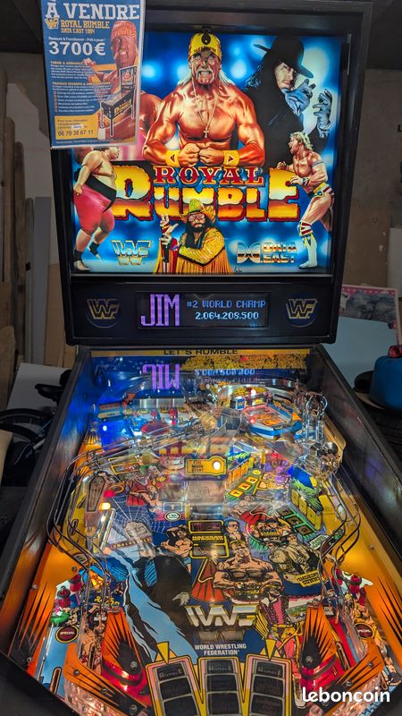 Vends flipper wwf royale rumble - Collection