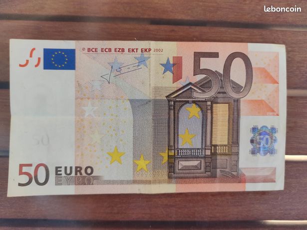 Estimation Billet 50 Euros 2002