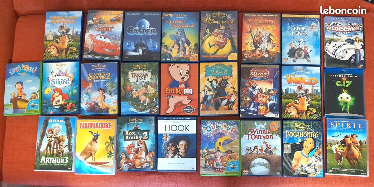 21 DVD Disney, Pixar et Warner Bros - DVD - Films