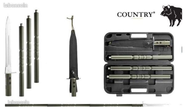 CTD34 : Epieu de chasse manche alu démontable LAME DE 7 mm - Collection