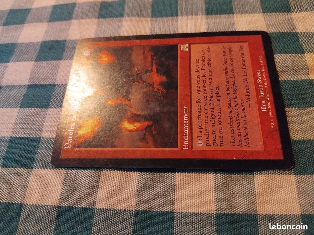 Carte Magic - Parole de guerre - Rare - Carnage - Collection