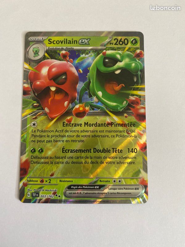 Carte Pokémon Scovilain ex 022/162 - Collection