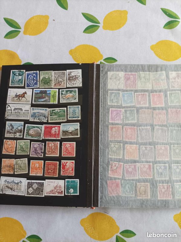 Album de 835 timbres pays italie luxembourg suede finland autriche ...