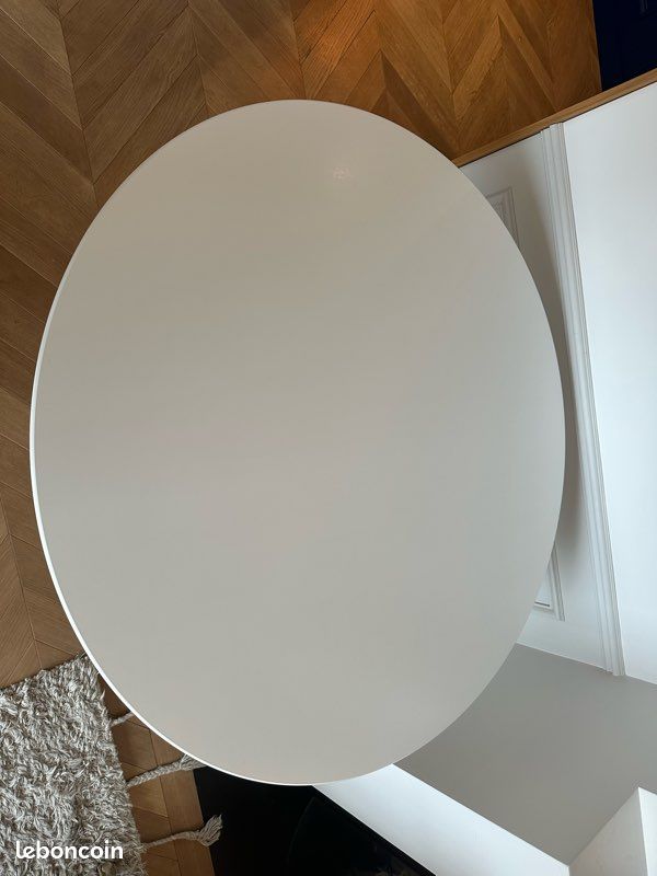 Table Knoll Saarinen ronde 120x73stratifie blanc - Ameublement