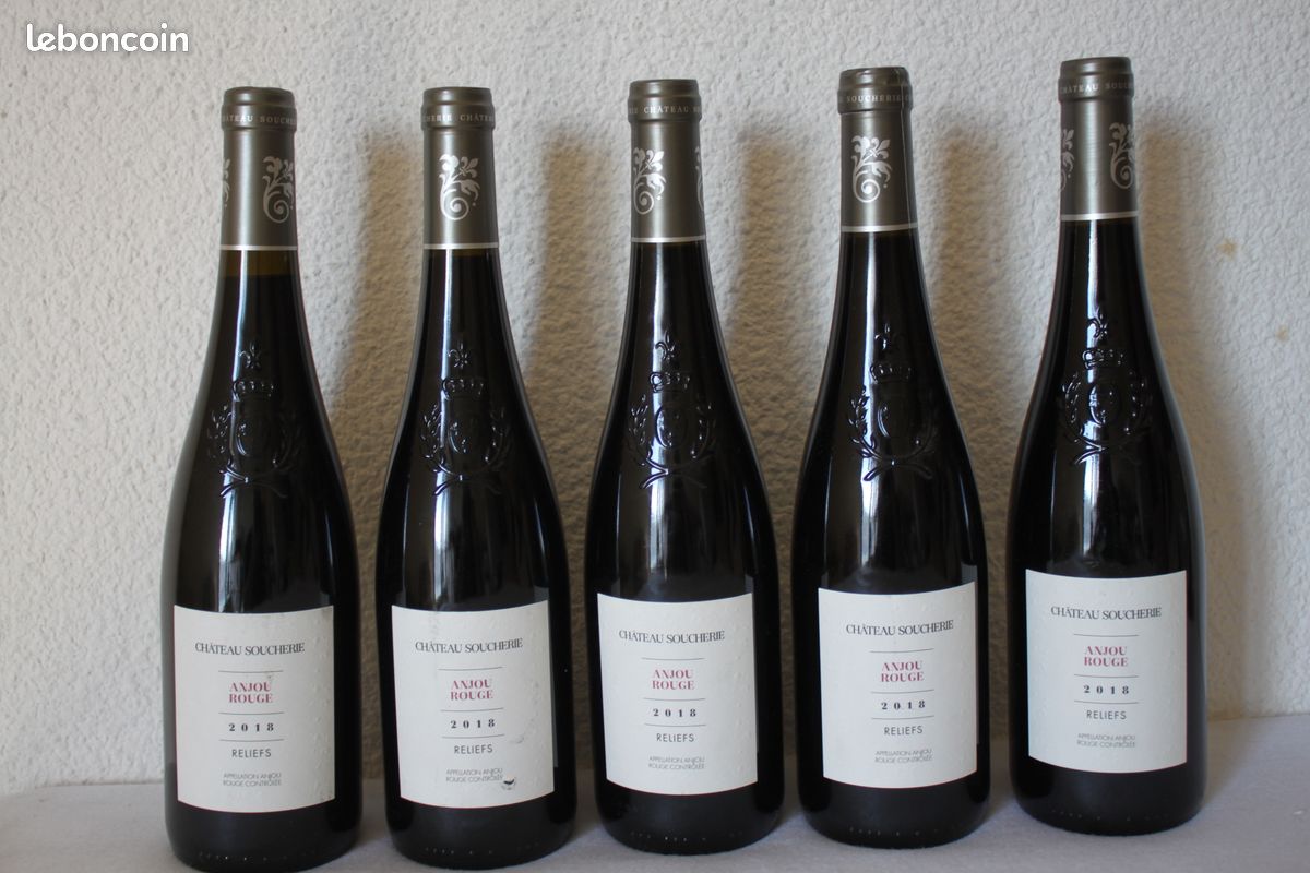 Châteaux soucherie Anjou reliefs 2018 vins de la loire lot de 5 ...
