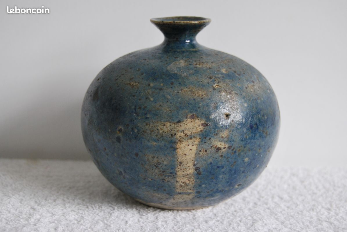 Vase boule en grès art design Robert Deblander de la Borne Puisaye ...