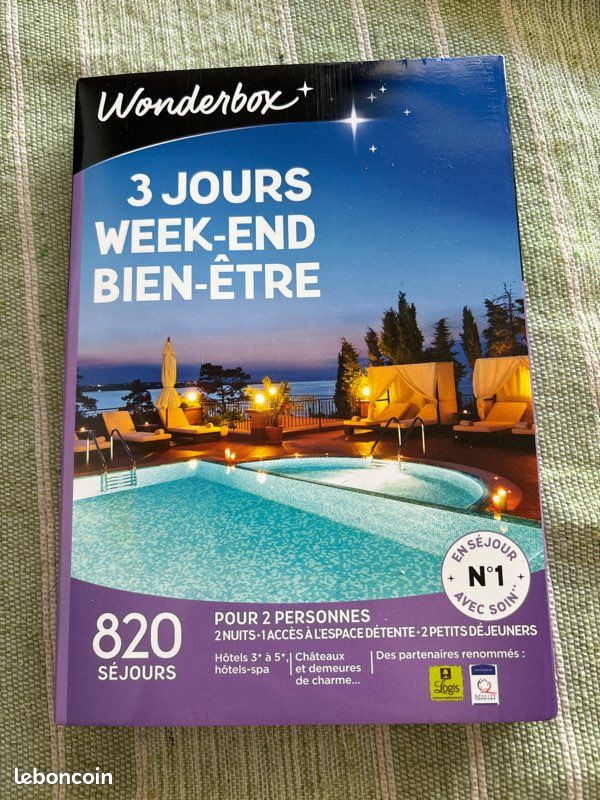 Wonderbox « 3 jours week end bien être » 100 - Billetterie