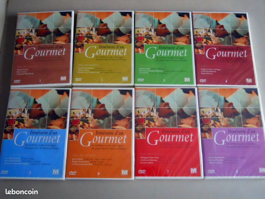 Lot de 8 DVD de cuisine "Itinéraire d'un Gourmet" - neuf - DVD - Films