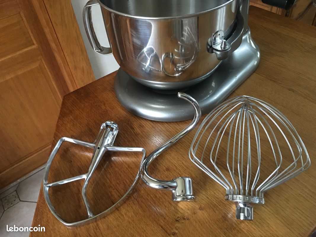 Batteur sur socle Artisan INOX KITCHENAID 6,9 Litres 1,3HP - 500W Gris ...