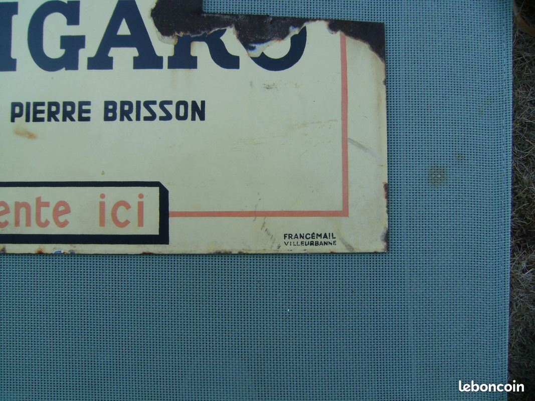 Plaques émaillées le figaro - Collection