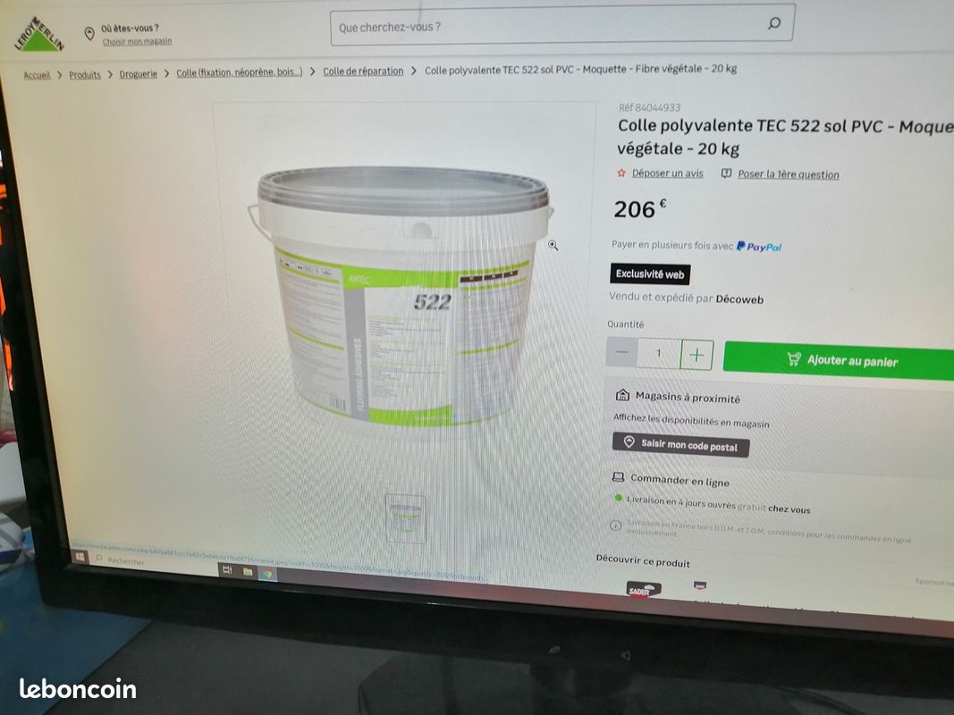 Colle Tec 522 revêtement de sol - Bricolage