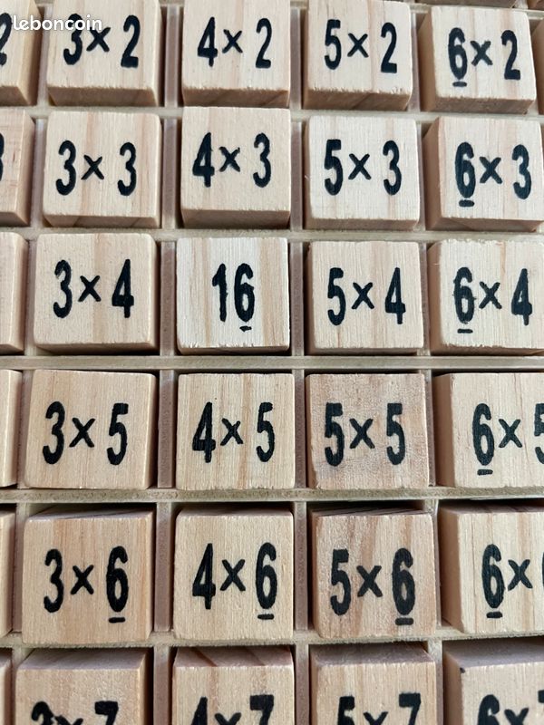Table de multiplication en bois - Jeux & Jouets