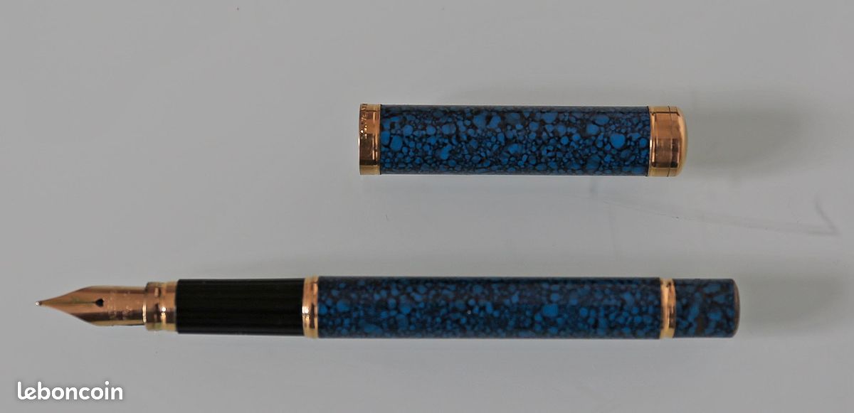 Stylo plume vintage Waterman Charlotte turquoise, plume F coeur ...