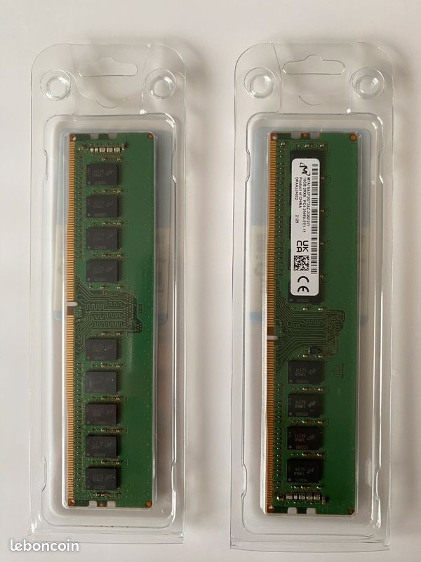 Barrette de RAM 2 x 16 Go Ecc DDR4 Micron - Accessoires informatique
