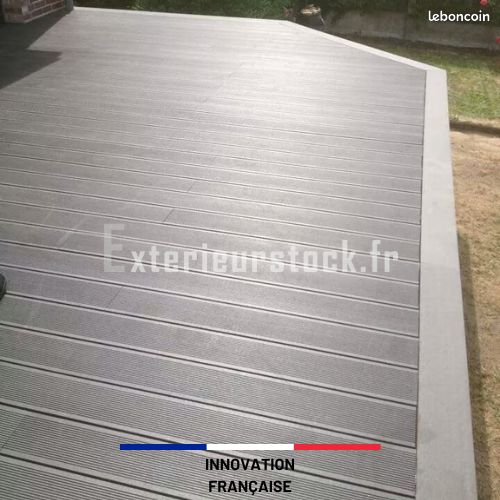 Terrasse sur Dalle en Bois Composite Gris Béton EC103 - Offre Spéciale ...