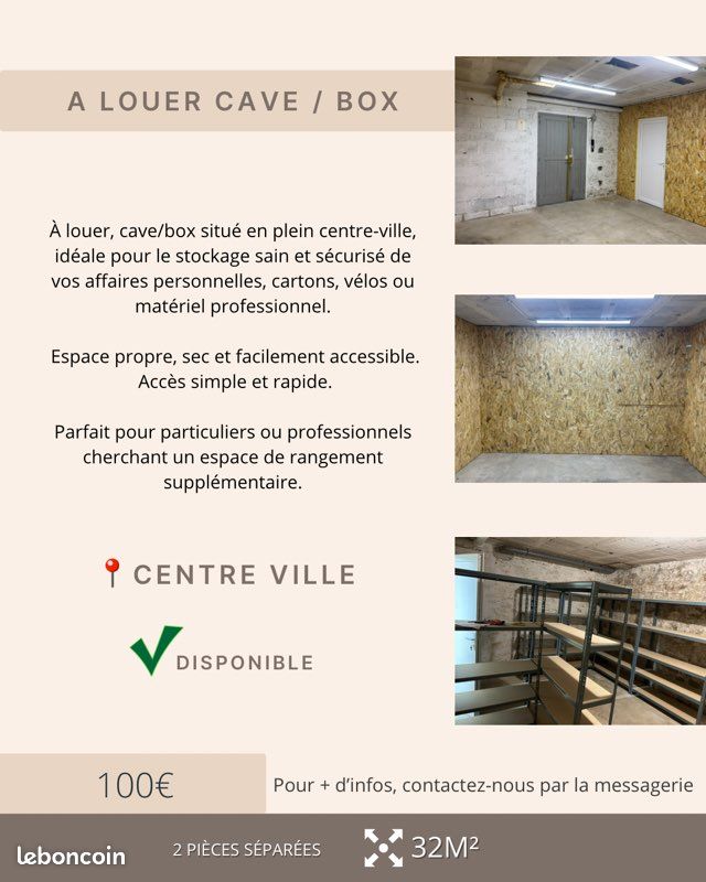 Local / Box / Cave Centre Ville - Locations