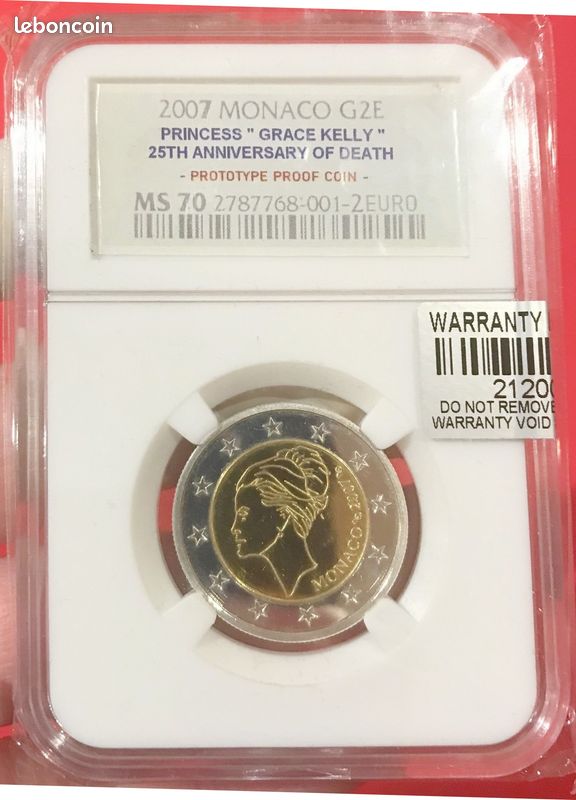 NeUF RARE MAGNIFIQUE C0FFRET PIECE 2 EUROS COMMEMORATIVE GRACE KELLY ...