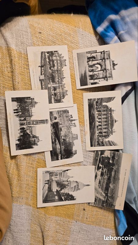 Lot de 7 anciennes cartes postales sur Paris - Collection