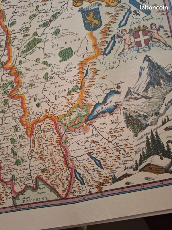 Carte géographique duché de bourgogne - Collection