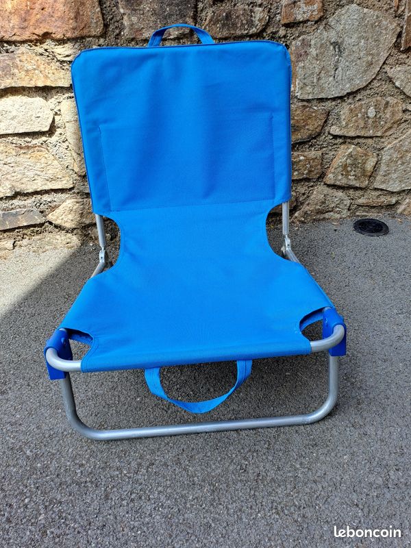 Siège chaise pliable de camping plage TBE - Équipement caravaning