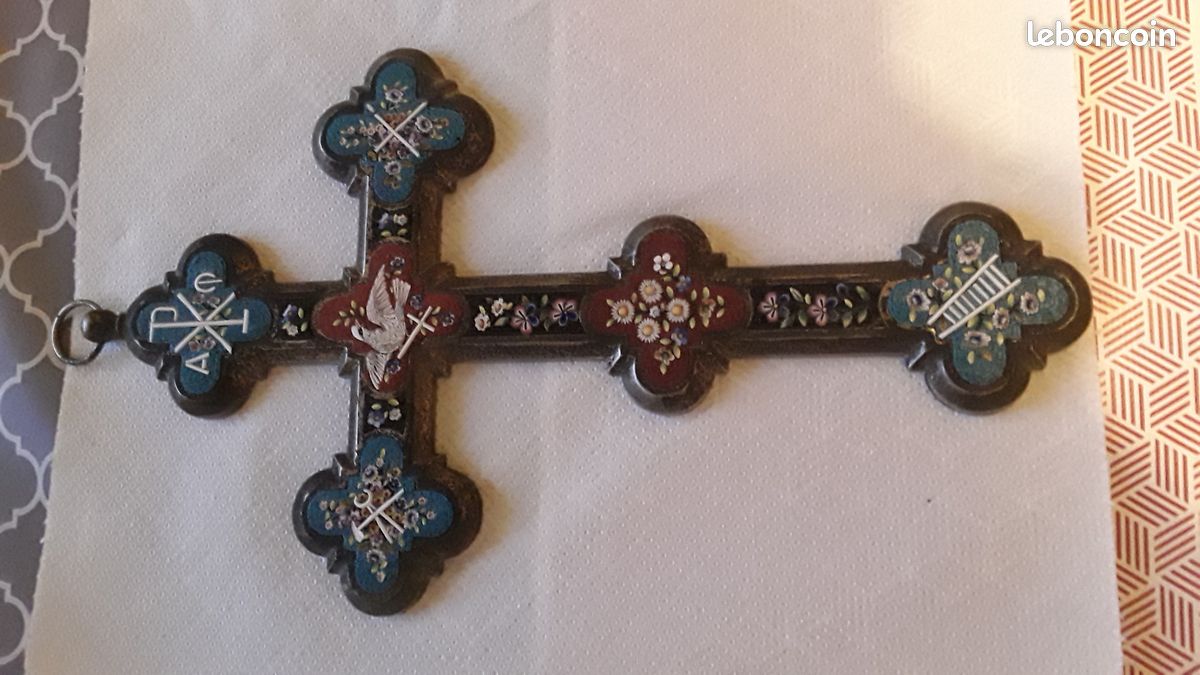 Grande Croix micro mosaïque italienne aucun manque - Collection