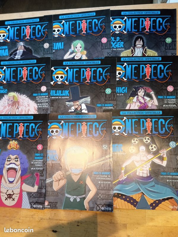 Lot de 9 figurines One Piece avec les fascicules Hachette - Collection
