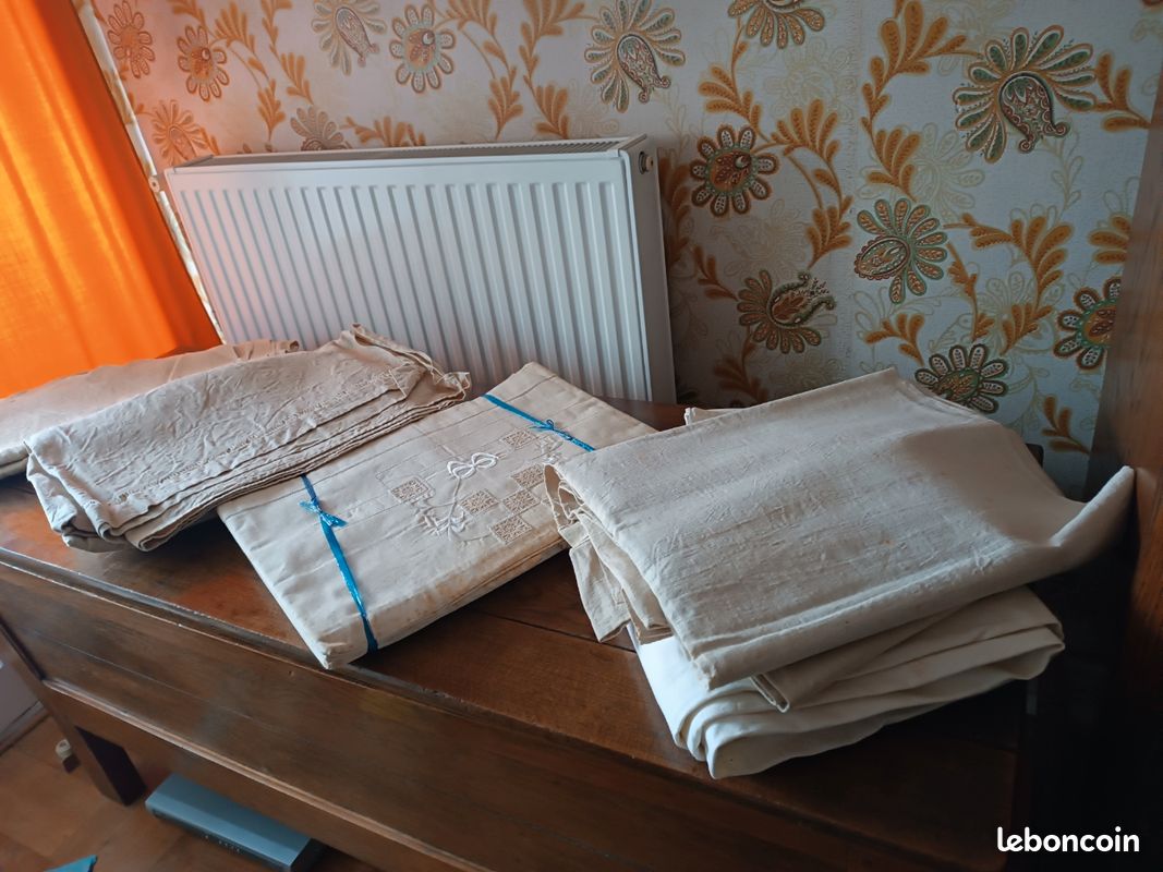 Draps lin et coton en l'état - Linge de maison