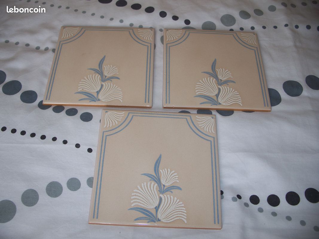3 carreaux de faience - Bricolage