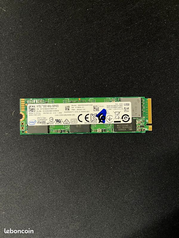 TBE Etat de santé 93% Disque dur barrette flash SSD M2 M.2 2280 PCIe 3 ...