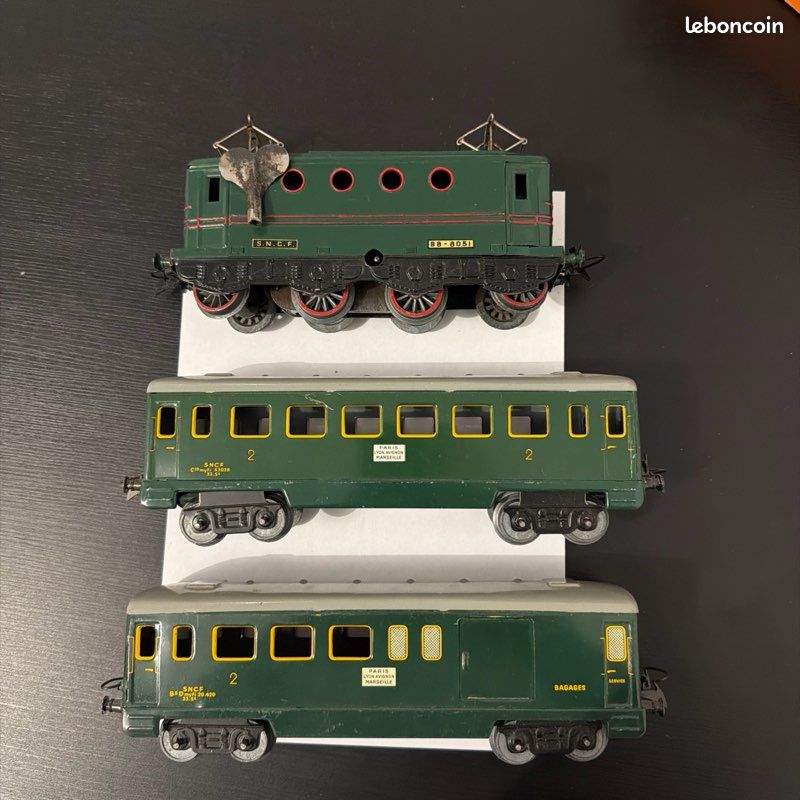 Loco BB 8051 Hornby O + 2 Wagons - Collection