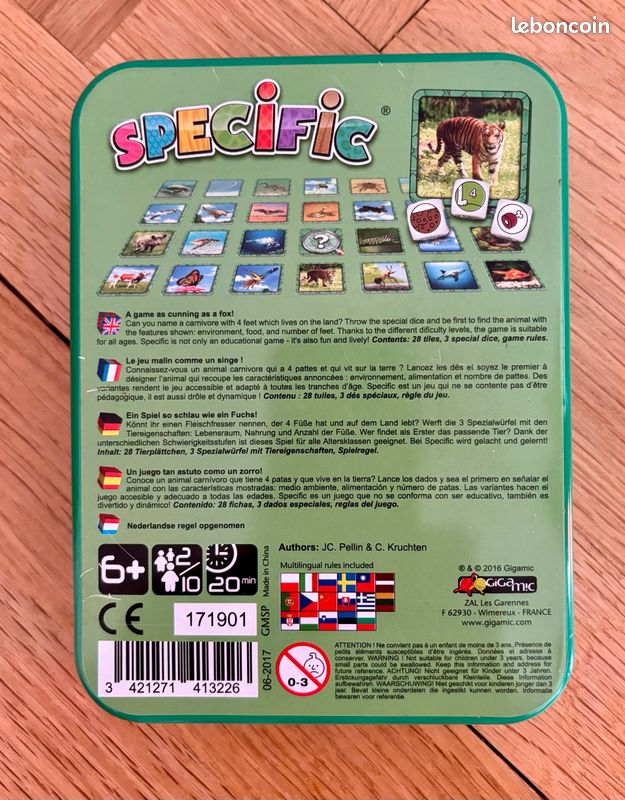 Jeu de société SPÉCIFIC de Gigamic - Jeux & Jouets