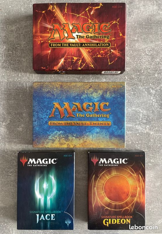 Lot de 4 boites vides magic the gathering anglaises - Collection