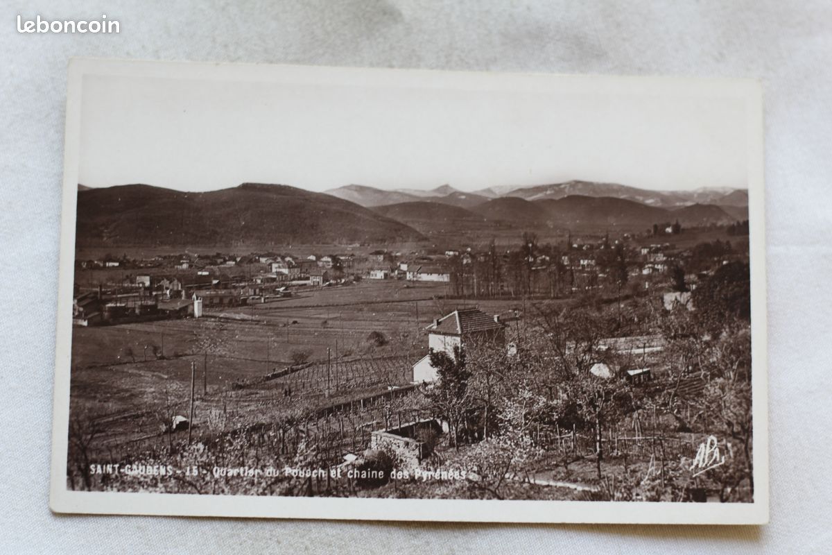 Cpsm, Saint Gaudens, quartier du Pouech et chaine des Pyrénées, Haute ...