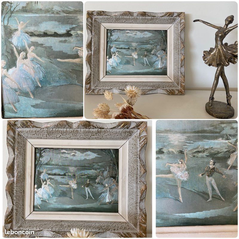 Tableau ancien 1- Danseuses de l’opéra - Ballet l’Aiglon Carlotta ...