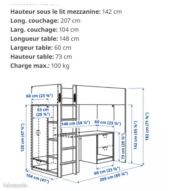 Lit mezzanine - Ameublement
