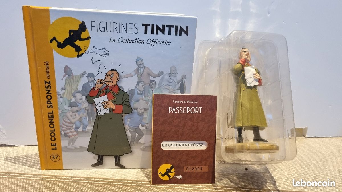 Figurine TINTIN N°37 colonel Sponsz Moulinsart Hergé - Collection