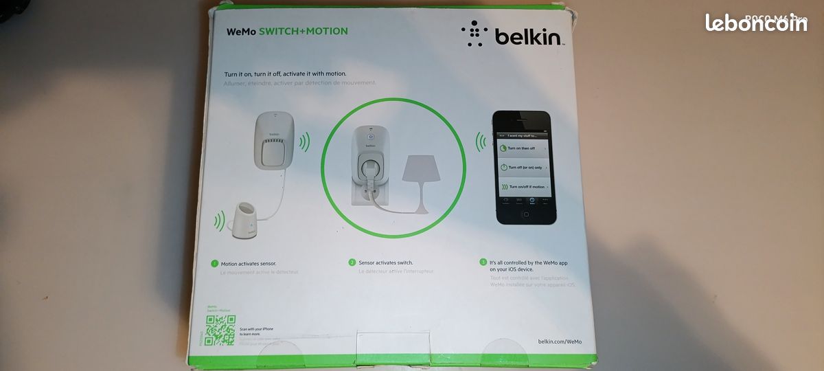 Prise intelligente + Motion Sensor – WeMo Belkin - Accessoires informatique