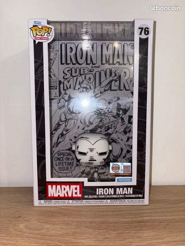 Funko POP Iron Man 76 #1 comics cover sketched (noir et blanc ...
