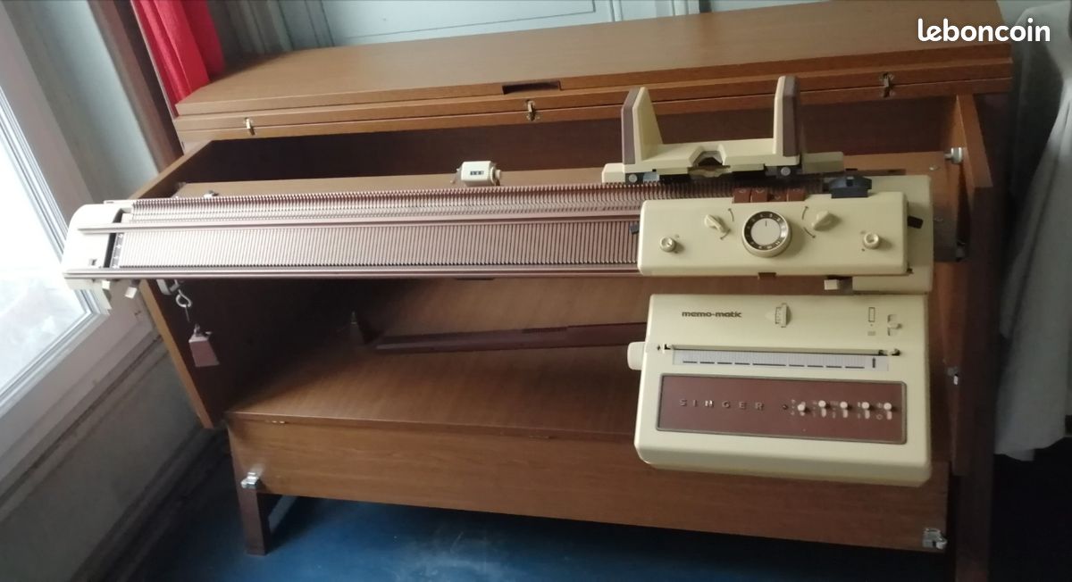 Machine à tricoter pro SINGER 2340 double fonture + meuble. Modèle haut ...