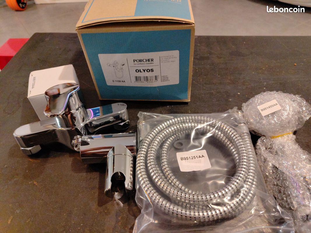 Ensemble de Douche mural Olyos Porcher D1159AA neuf - Bricolage