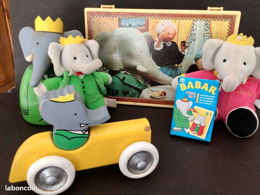 TRES BEAU LOT BABAR, 6 pièces - Collection