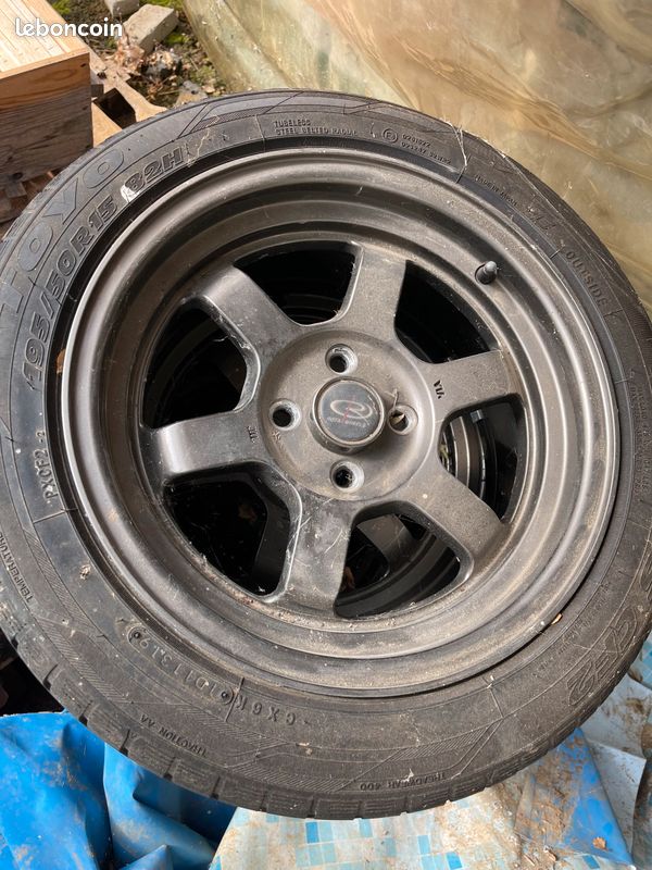 Jantes rota gird 15/7 4x100 + pneus toyo - Équipement auto