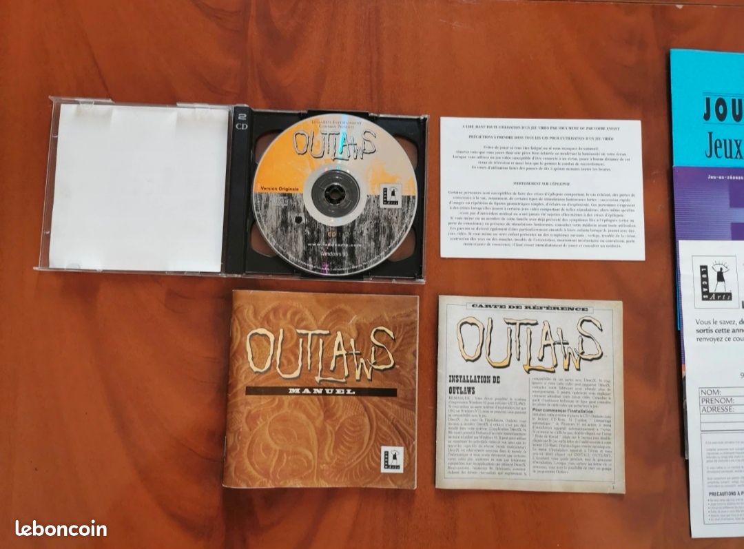 Big Box PC Outlaws 1997 Lucas Arts 🇨🇵 - Jeux vidéo
