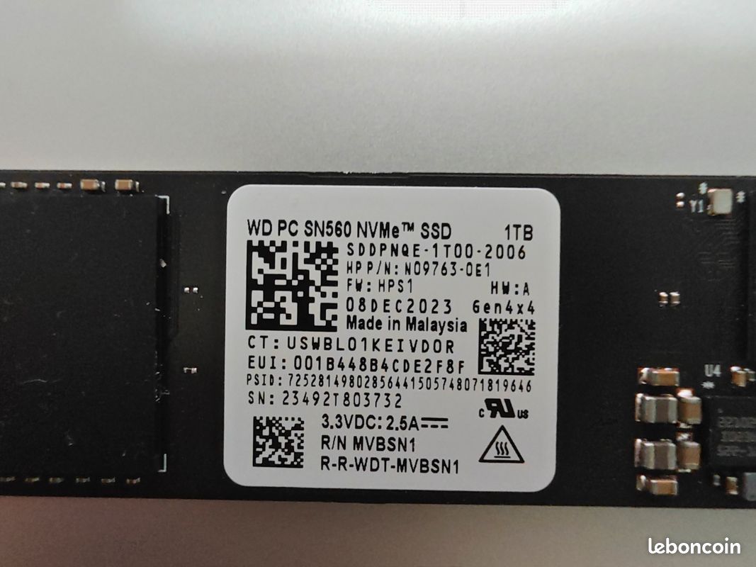 Western Digital SN560 NVMe 1TB Gen4 x4 Internal M.2 2280 SSD (SDD ...