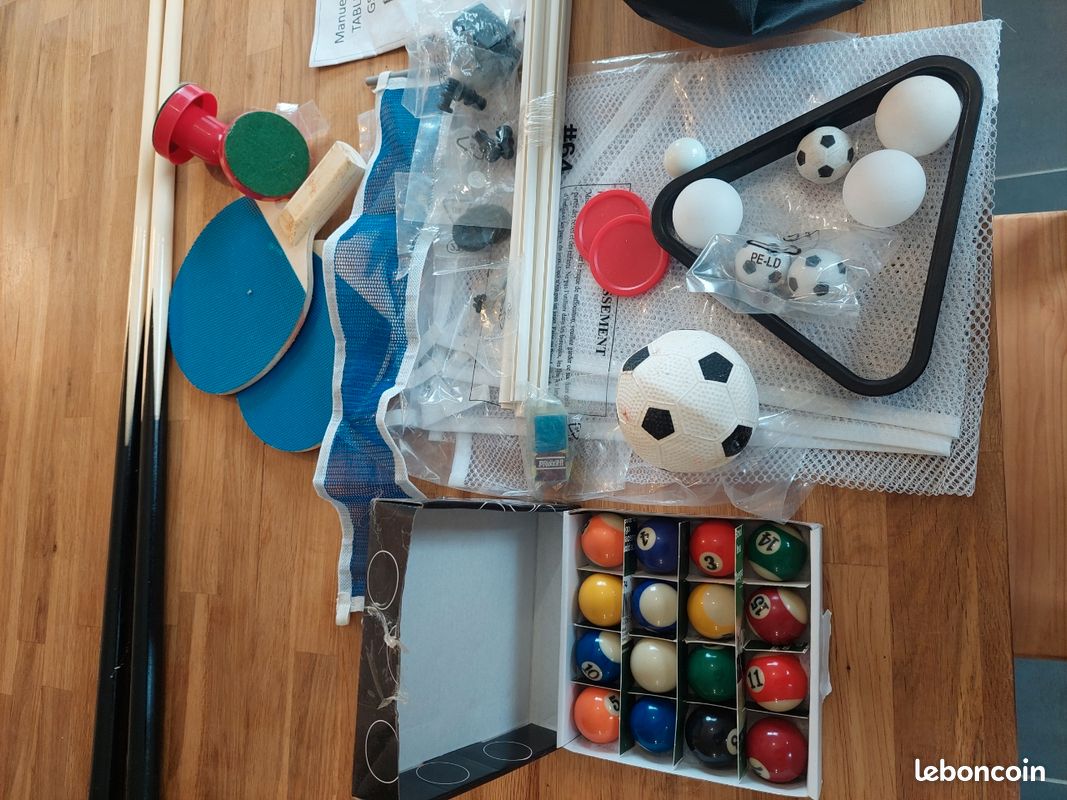 Table multi-jeux enfant babyfoot billard tennis de table - Jeux & Jouets