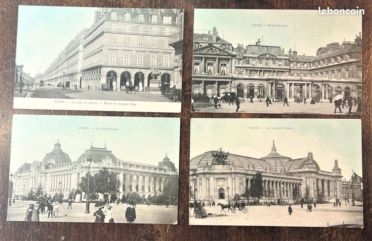 Lot de cartes Postales anciennes Photos vue de Paris sépia Bleu ...
