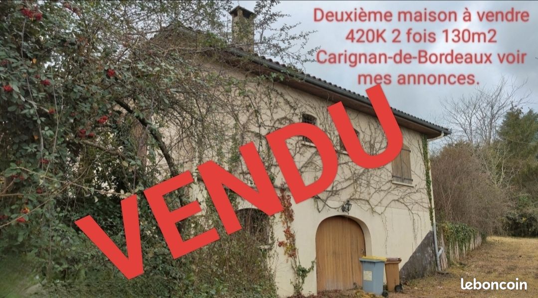 Maison individuelle isolée, tranquille, cachée, 4p, 80m2 + immense ...