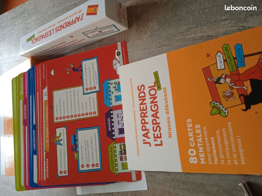 Coffret 80 cartes mentales pour apprendre facilement l'espagnol - Livres